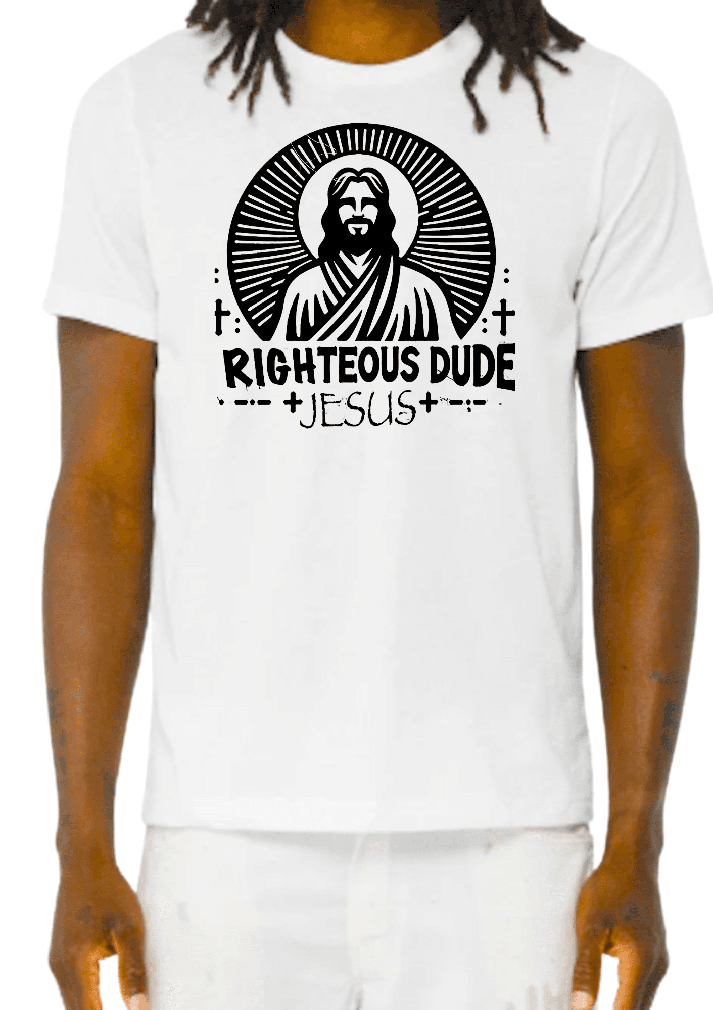 JESUS CHRIST- BLACK- Righteous Dude Apparel